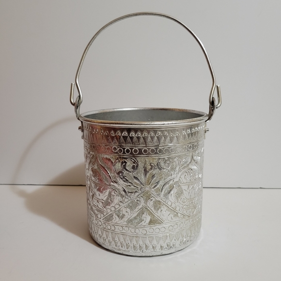 Dining | Vintage Ice Bucket Aluminum Thai Pattern Kitchenware Container ...